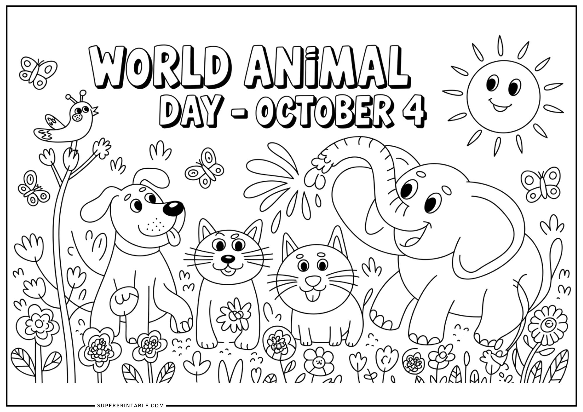 10+ October Special Days Coloring Pages | Free PDF Printables
